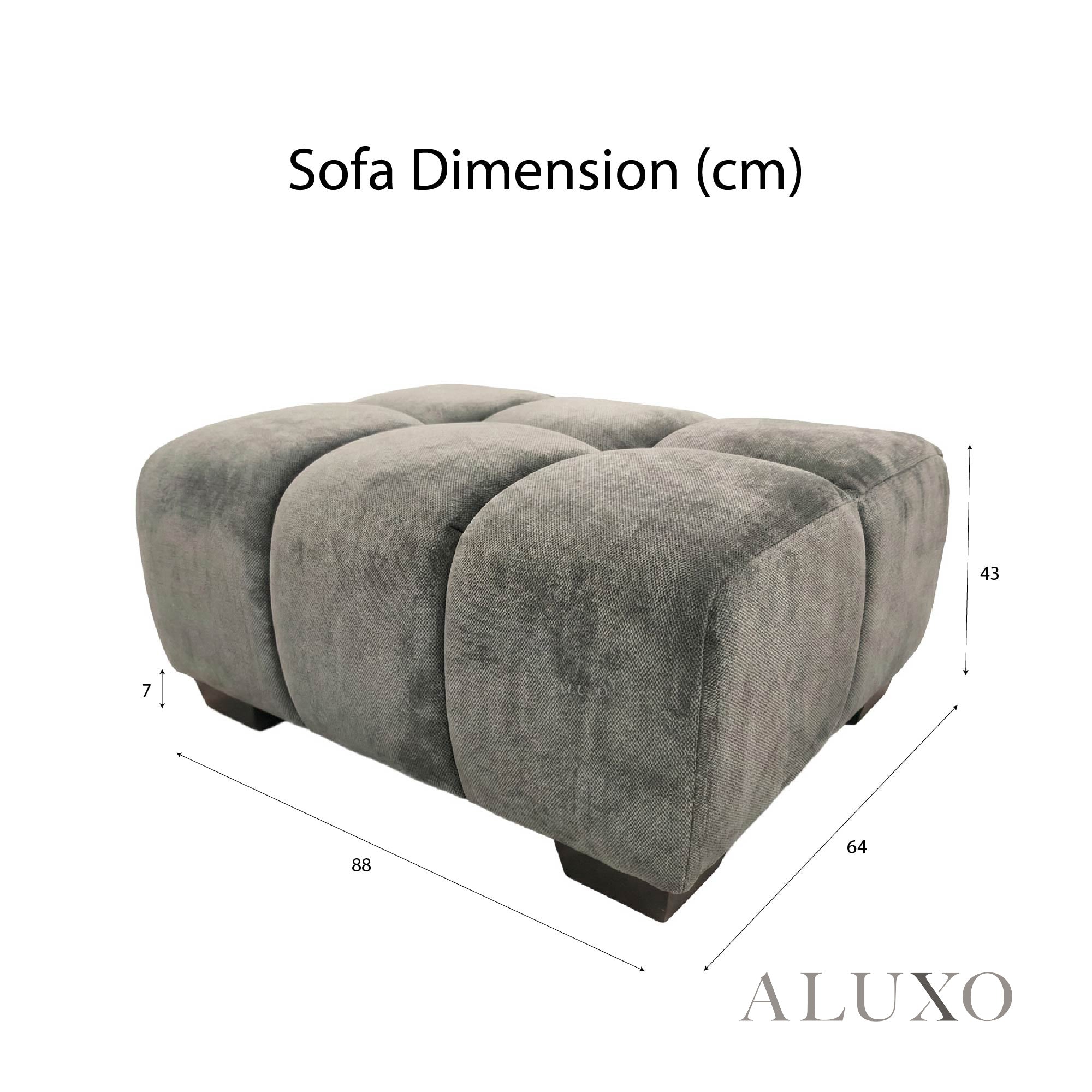 ALUXO® Harlem Full Sofa Set | 3+2 Seater, Armchair & Stool & Aluxo